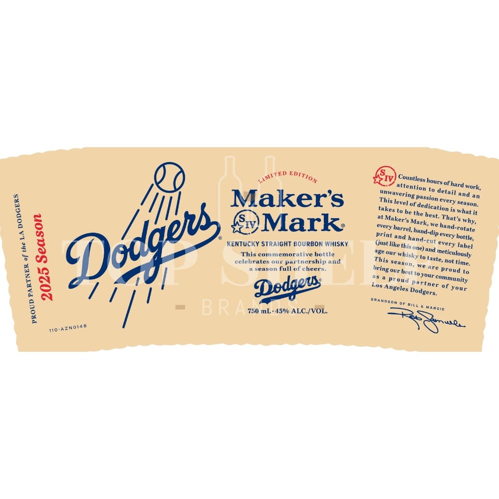 Buy Maker’s Mark LA Dodgers 2025 Season Bourbon Online – PB Express
